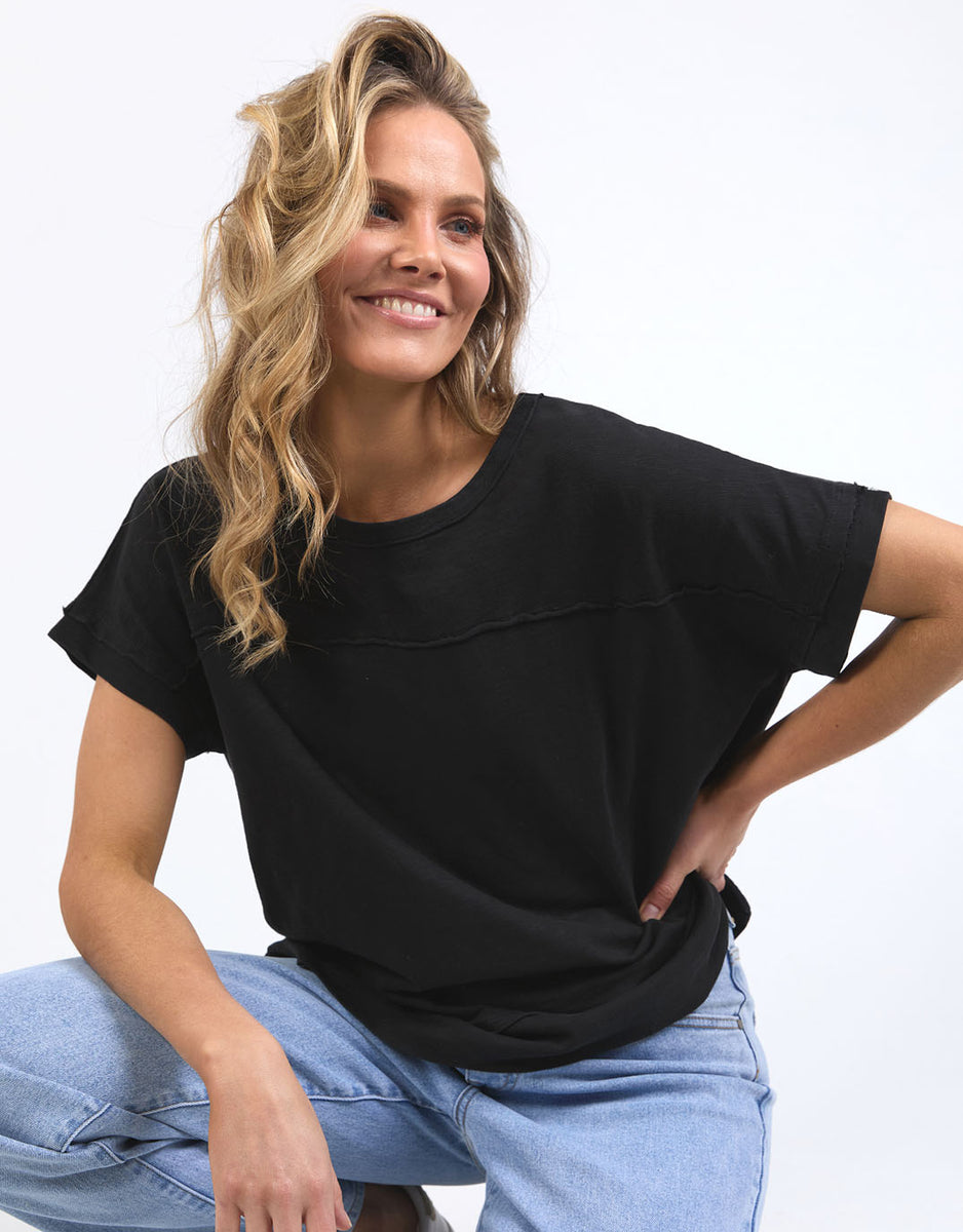 Buy Allison Tee - Black Foxwood for Sale Online Australia | White & Co.