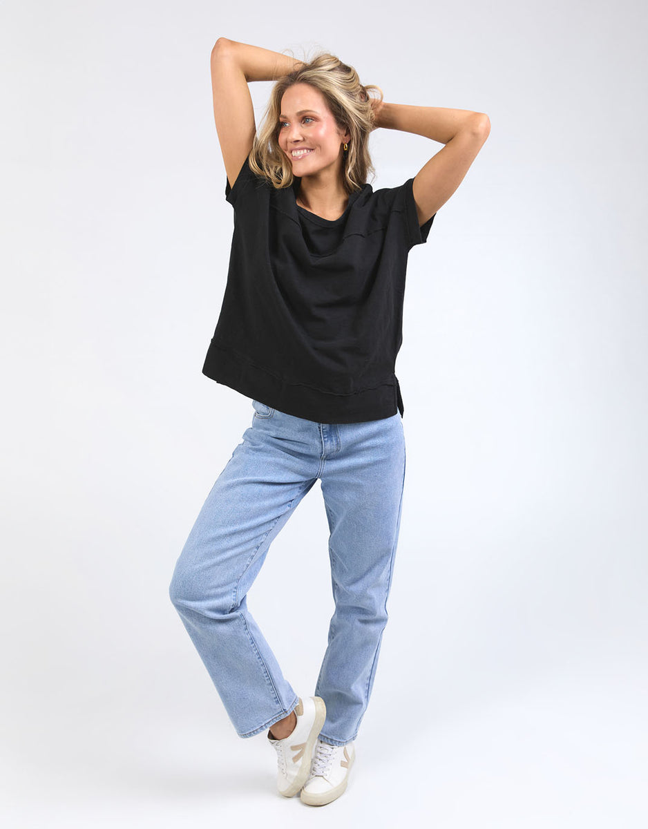 Buy Allison Tee - Black Foxwood for Sale Online Australia | White & Co.