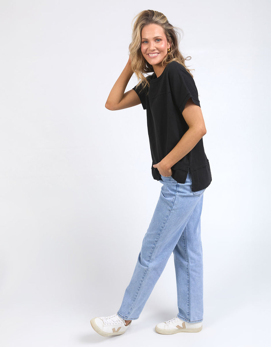 Buy Allison Tee - Black Foxwood for Sale Online Australia | White & Co.