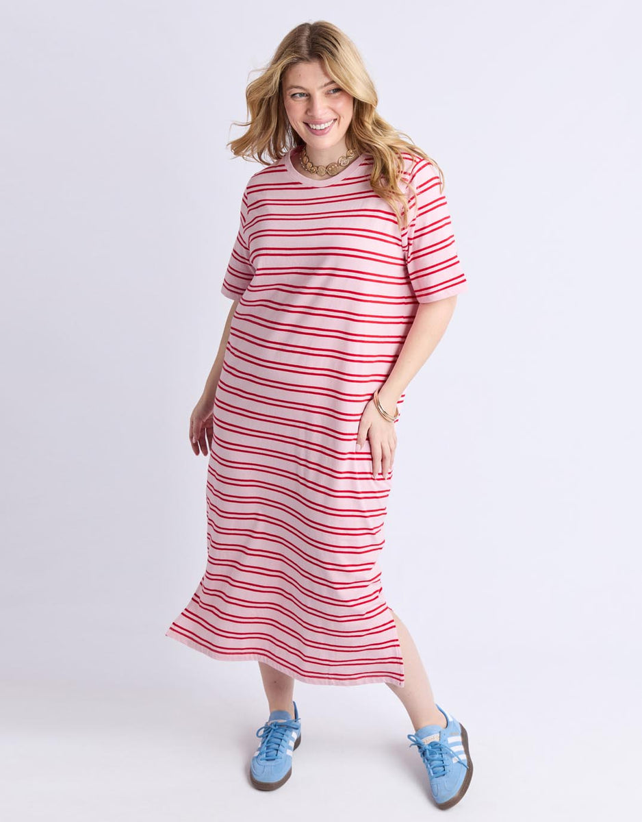 Buy Bon Bon Dress - Red and Pink Stripe Elm for Sale Online Australia ...