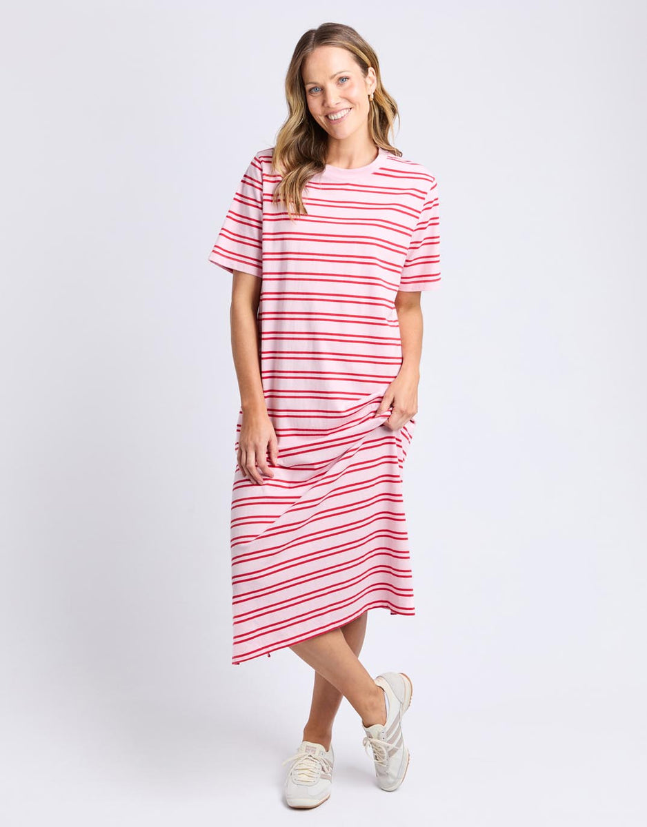 Buy Bon Bon Dress - Red and Pink Stripe Elm for Sale Online Australia ...