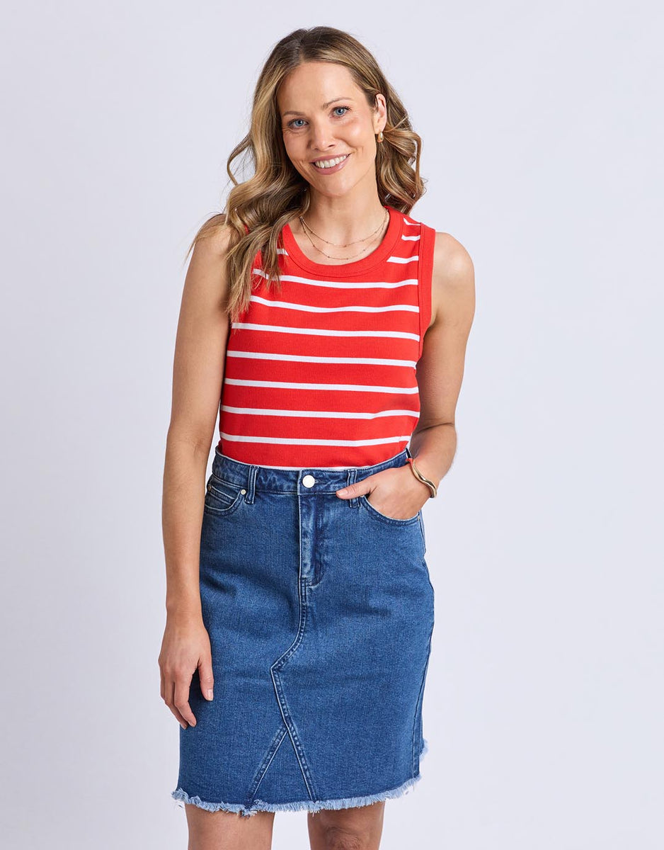 Buy Iris Stripe Tank - Tangelo / White Stripe Foxwood for Sale Online ...