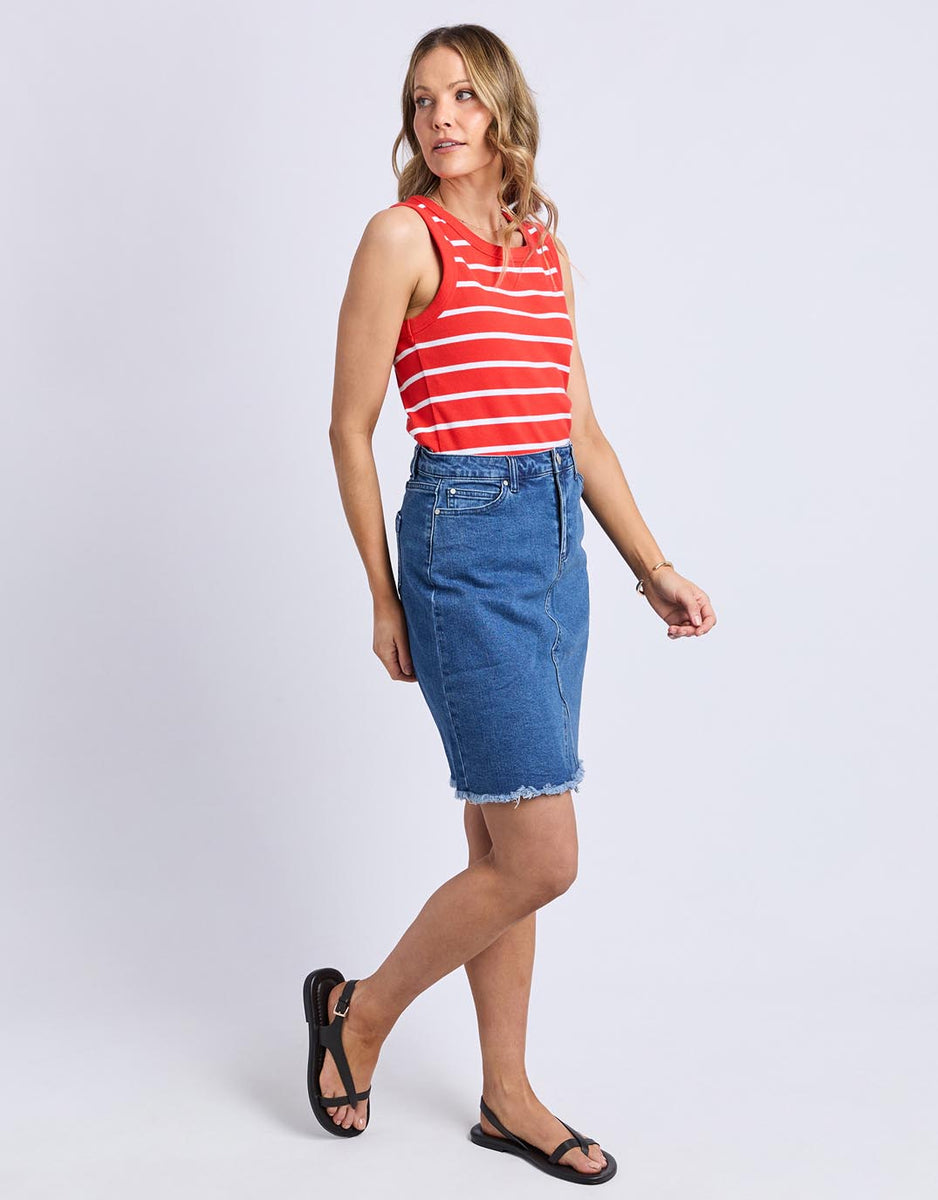 Buy Iris Stripe Tank - Tangelo / White Stripe Foxwood for Sale Online ...