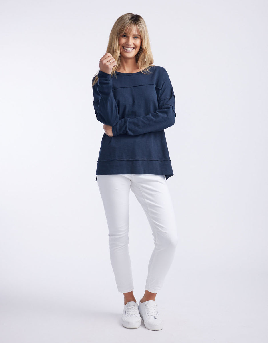 Buy Jayne Throw On Top - Navy Foxwood for Sale Online Australia | White ...