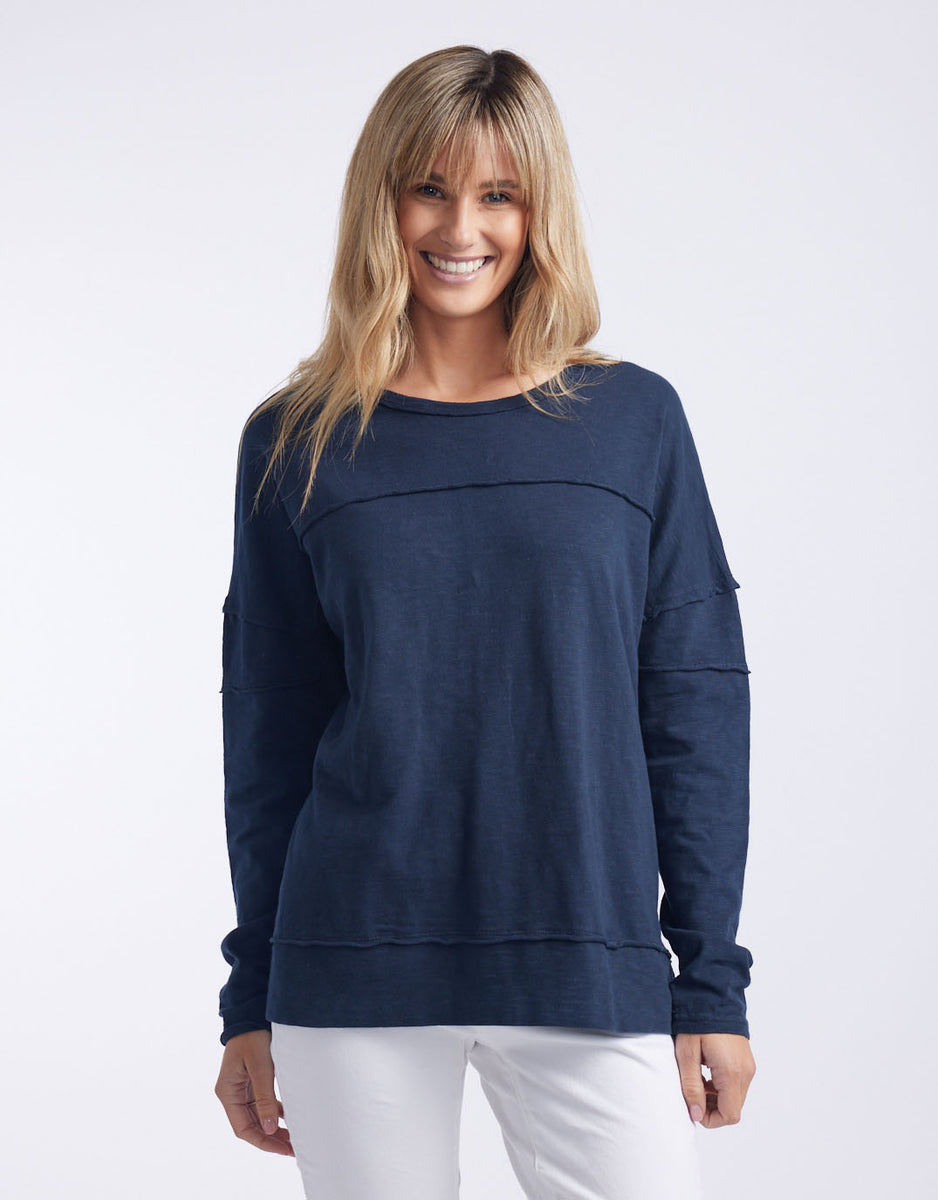 Buy Jayne Throw On Top - Navy Foxwood for Sale Online Australia | White ...