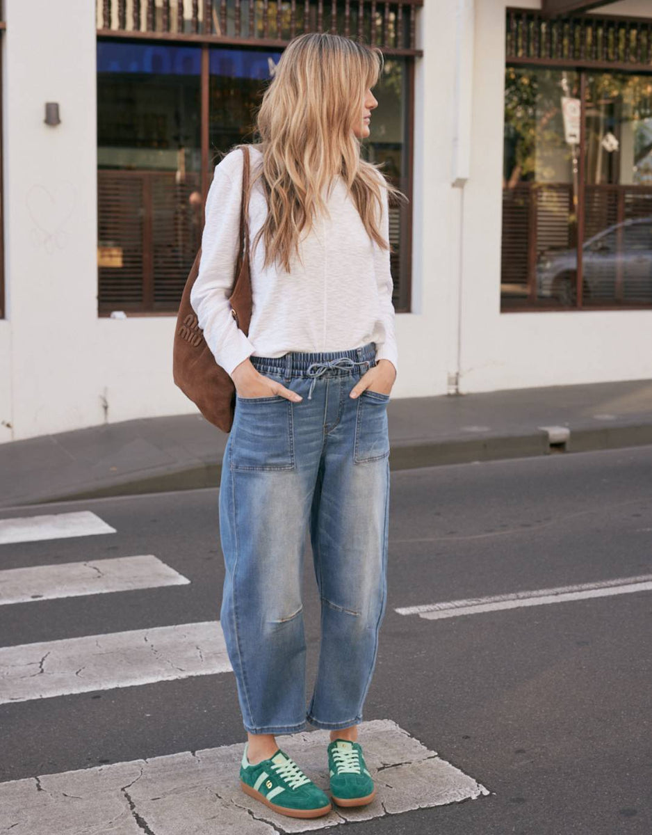 Buy Leo Barrel Jeans - Blue Denim Monaco for Sale Online Australia ...