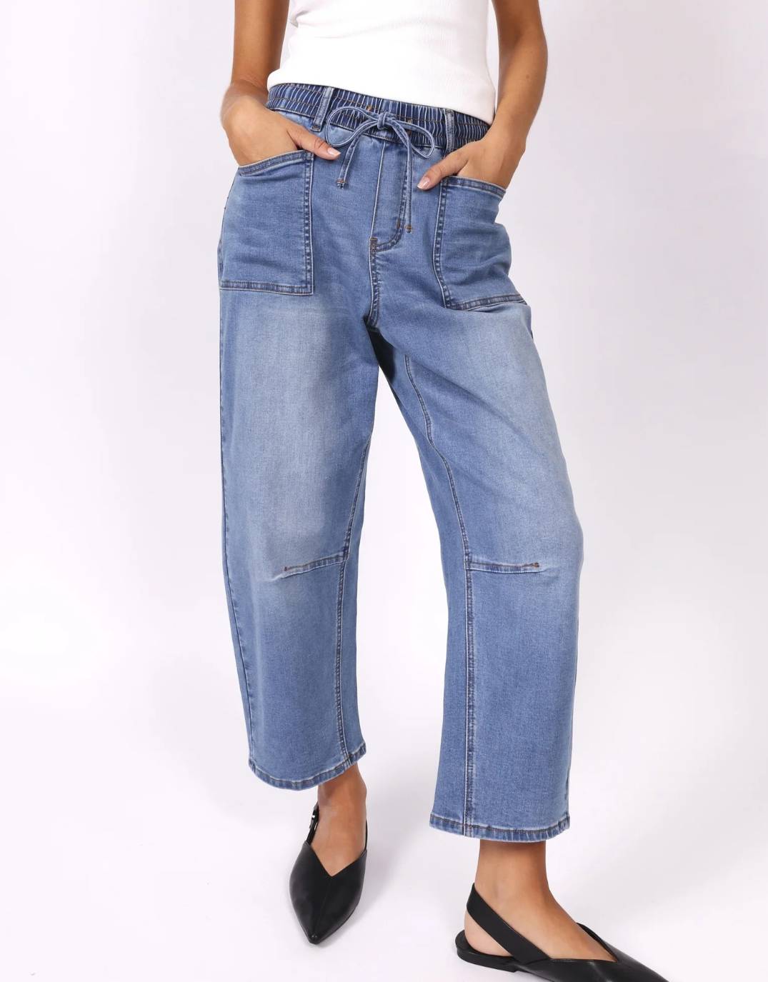 Buy Leo Barrel Jeans - Blue Denim Monaco for Sale Online Australia ...