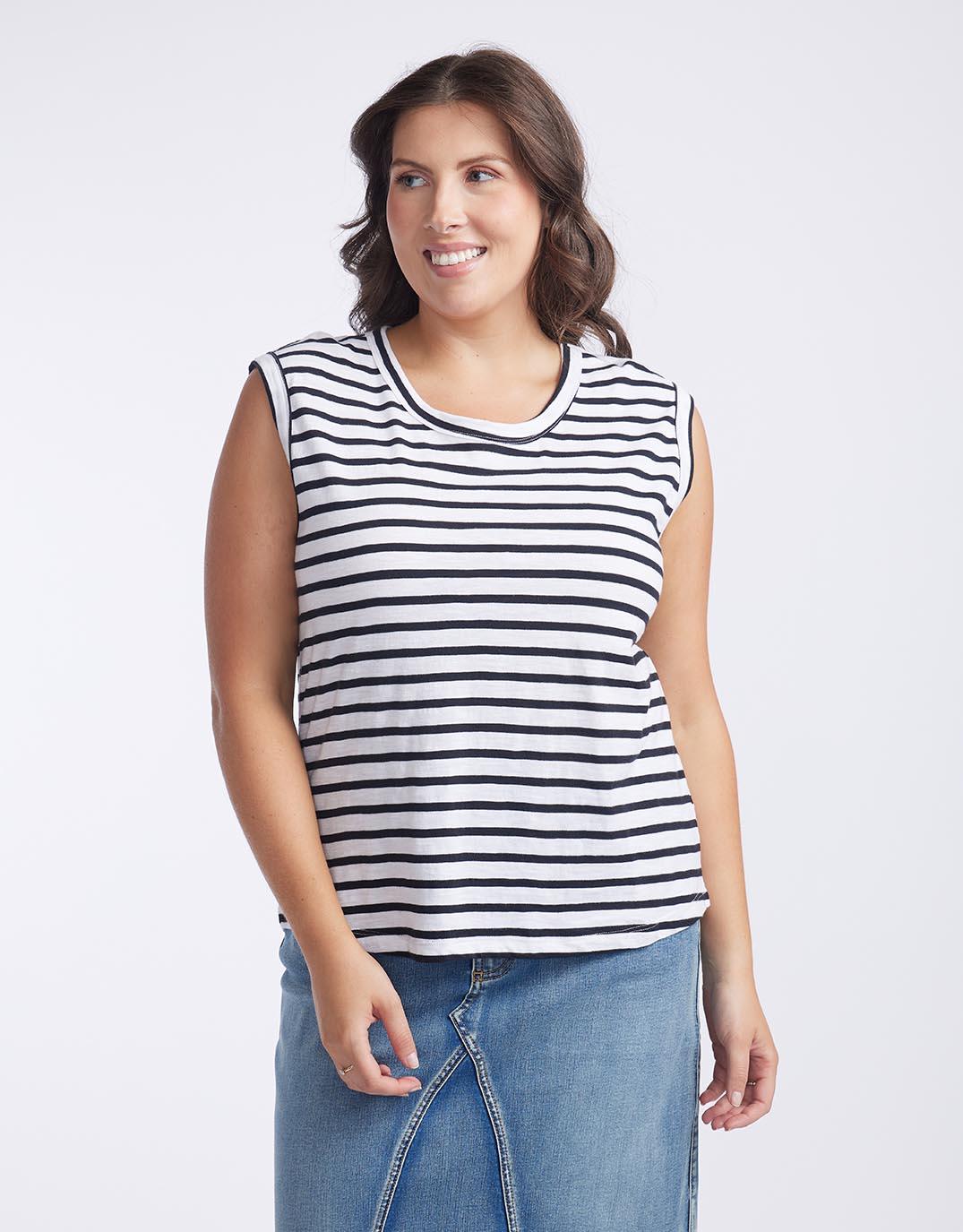 Buy Cali Tank Top - Black/White Stripe White & Co. for Sale Online ...