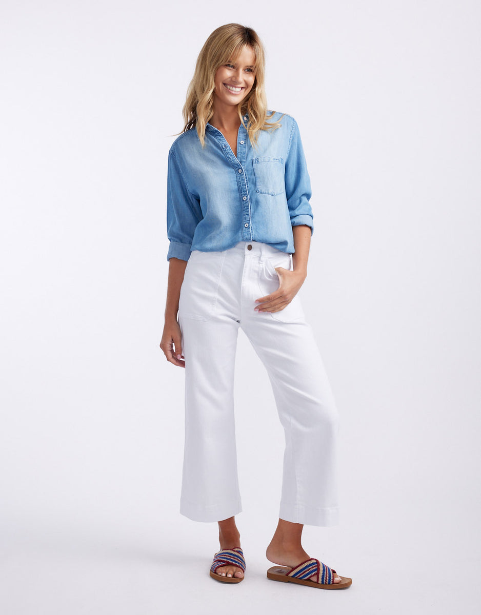Buy Ava Vintage Shirt - Denim White & Co. for Sale Online Australia ...