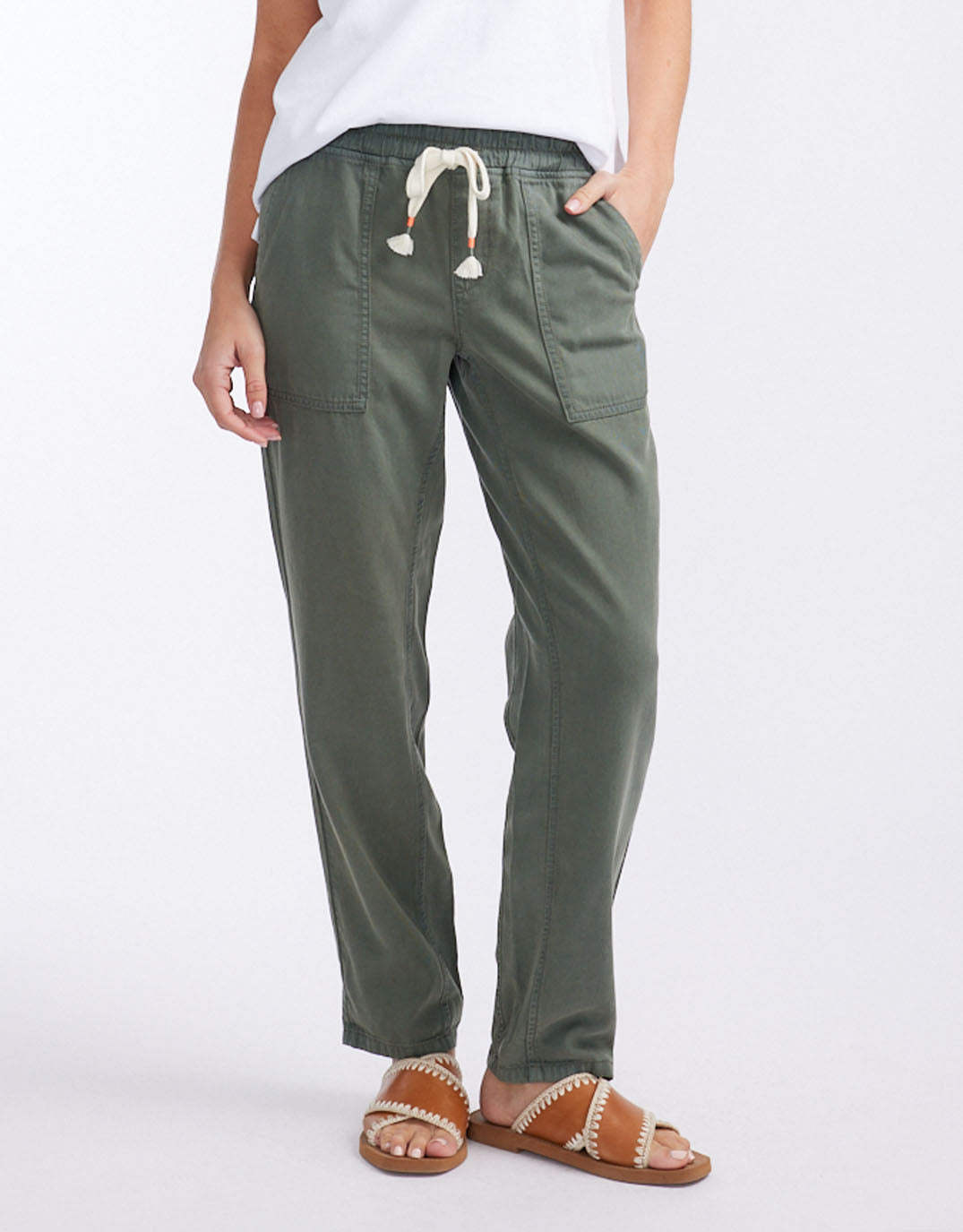 Buy Beach Comber Pant - Khaki White & Co. for Sale Online Australia ...