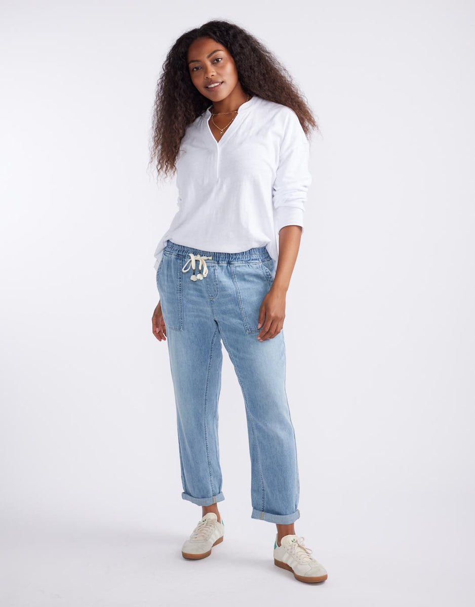 Buy Beach Comber Pant - Mid Wash White & Co. for Sale Online Australia ...