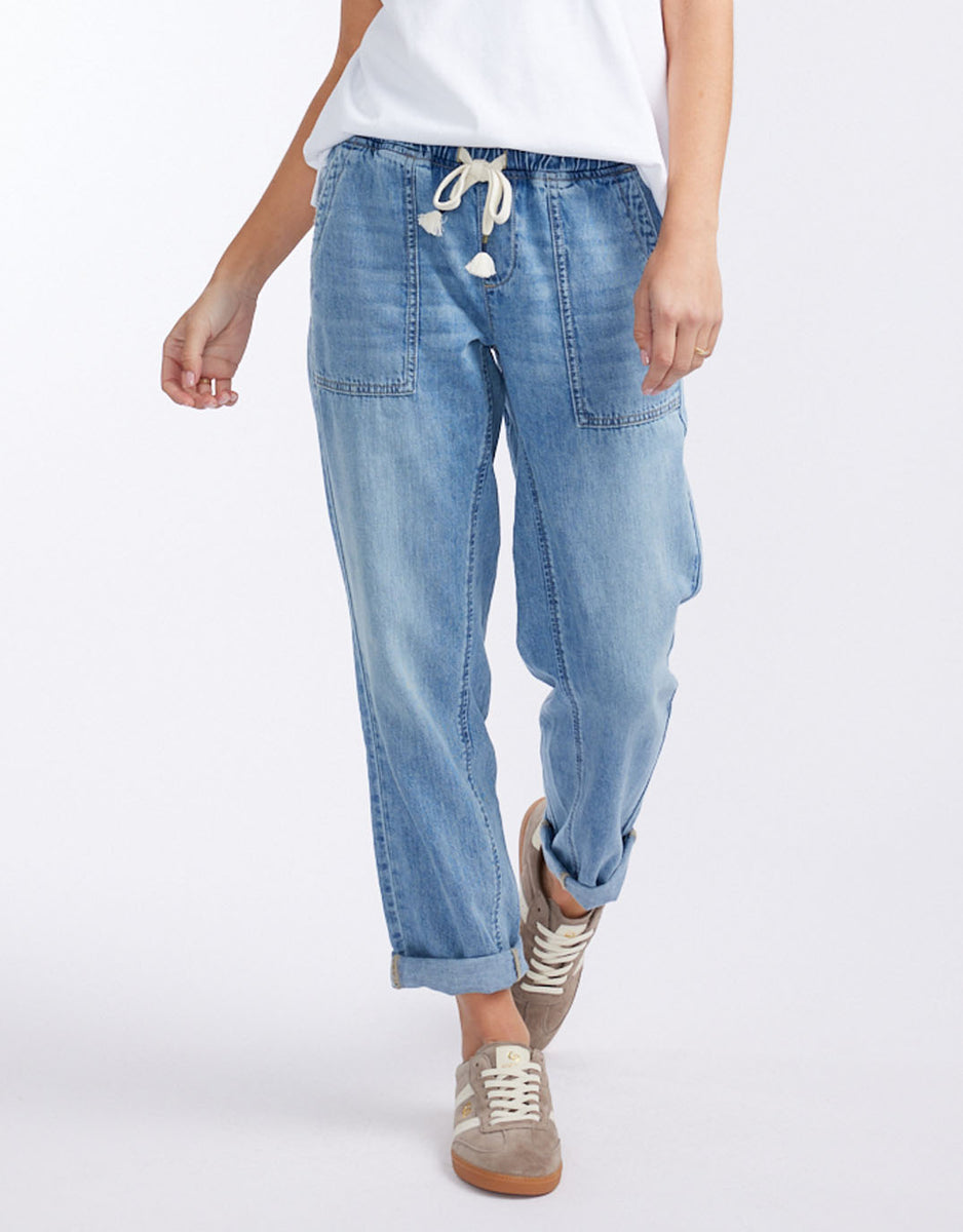 Buy Beach Comber Pant - Mid Wash White & Co. for Sale Online Australia ...