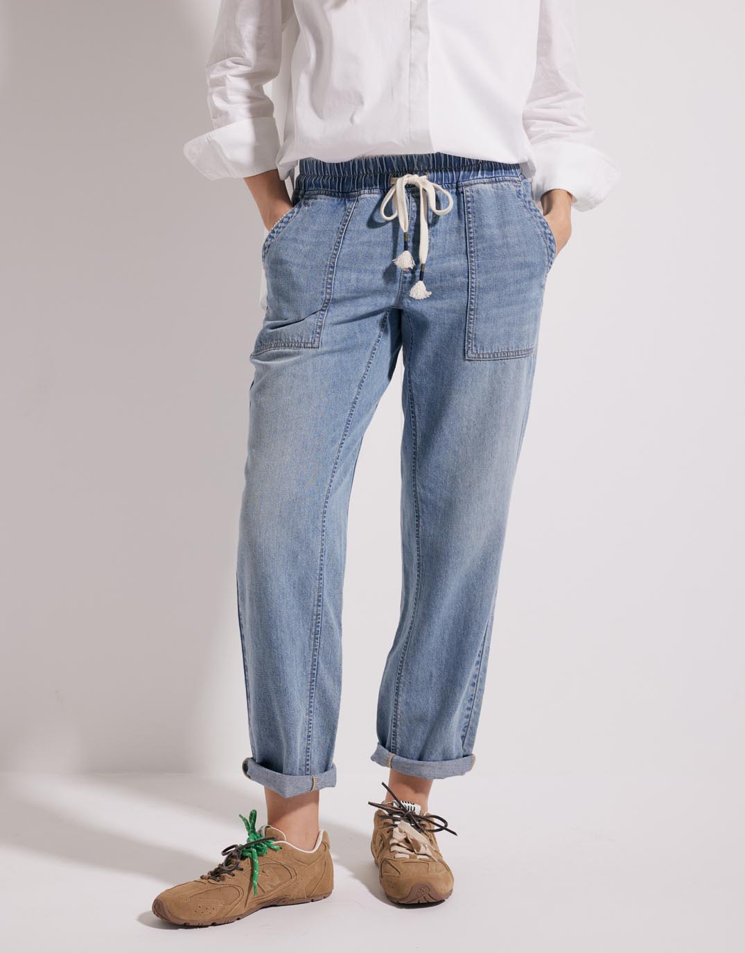Buy Beach Comber Pant - Mid Wash White & Co. for Sale Online Australia ...