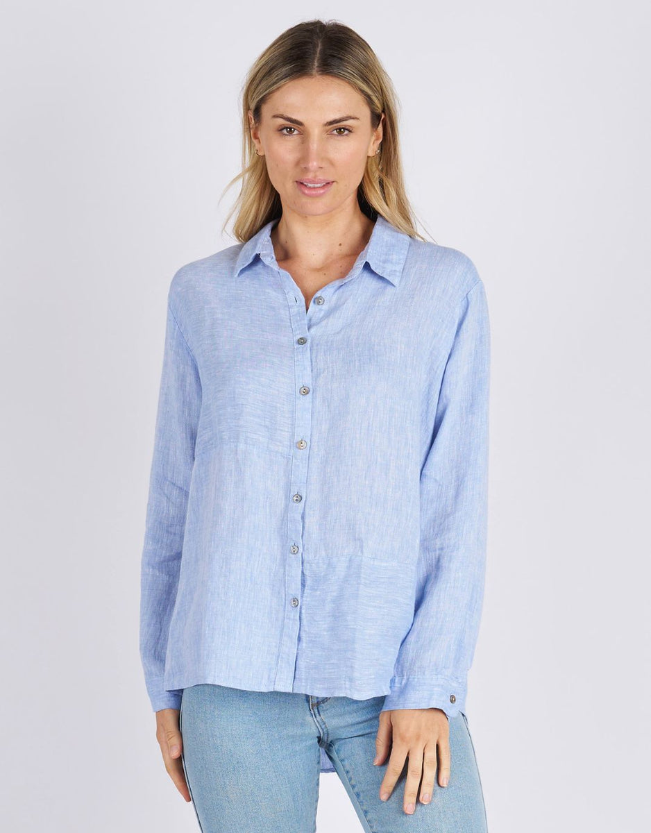 Buy Veya Linen Shirt - Chambray Worthier The Label for Sale Online ...